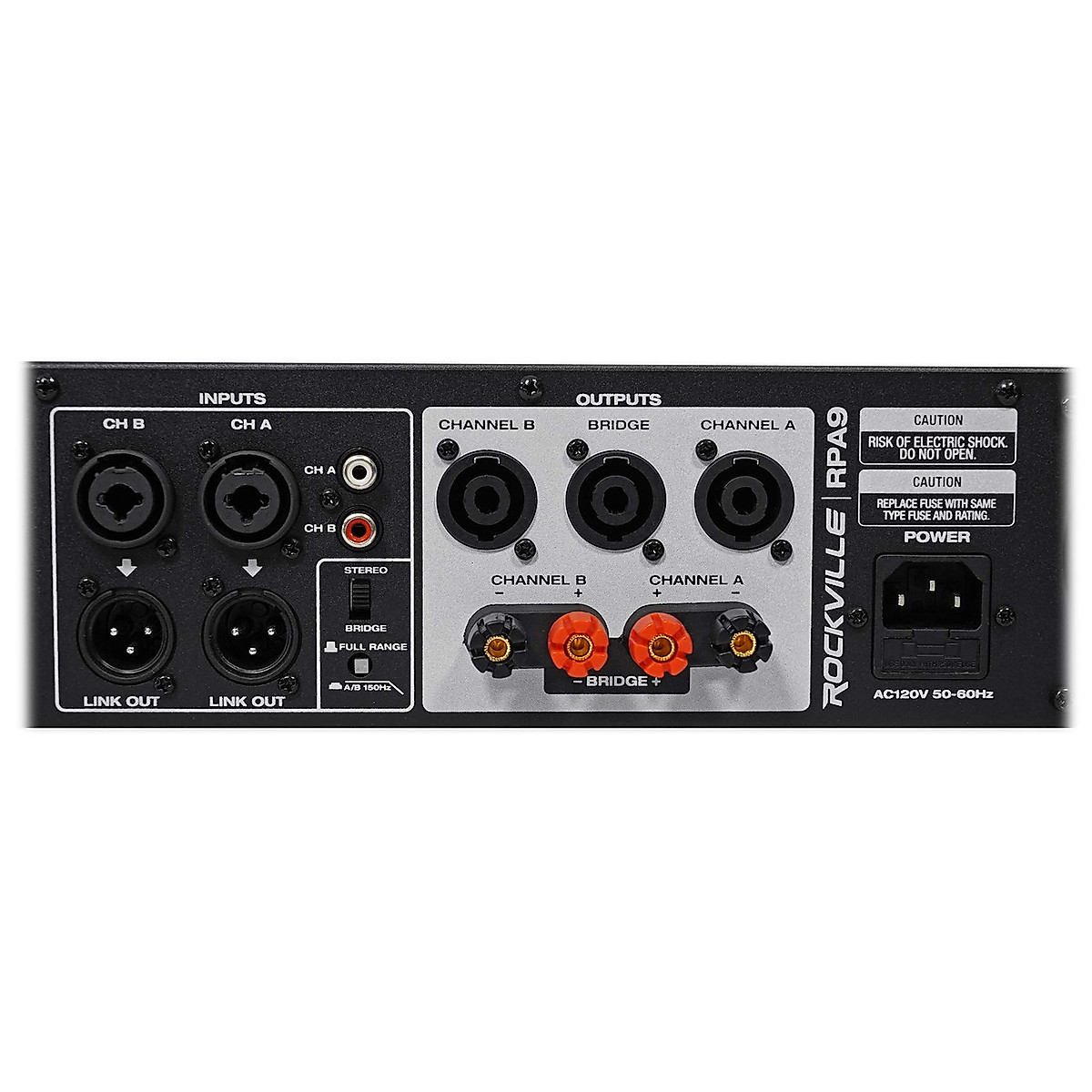 (2) Rockville RSG15.4 15" PA Speakers + Rockville RPA9 Amp + Stands+Cables+Case