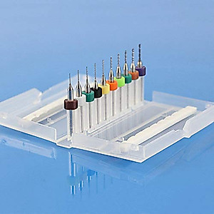 WayinTop 50pcs PCB Drill Bits Set Spiral Flute Carbide 0.3mm-1.2mm for Print Circuit Board Stone Dremel Jewelry CNC Engraving (5PCS Each)