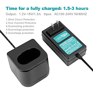 CREABEST New 6V Battery Charger Compatible with Paslode 404400 404717 900400 900420 B20720 CF-325 IM200 IM250A IM350A PS604N Pod Style Ni-HM/Ni-CD Battery (NOT for Li-ion Battery)