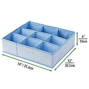 Fabric 9 Section Drawer/Closet Storage Organizer for Kids - Blue