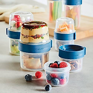 LocknLock Easy Essentials Twist Two Way Food Storage Container, BPA-Free/Dishwasher Safe, 12-Piece Set - Mixed Sizes, Clear