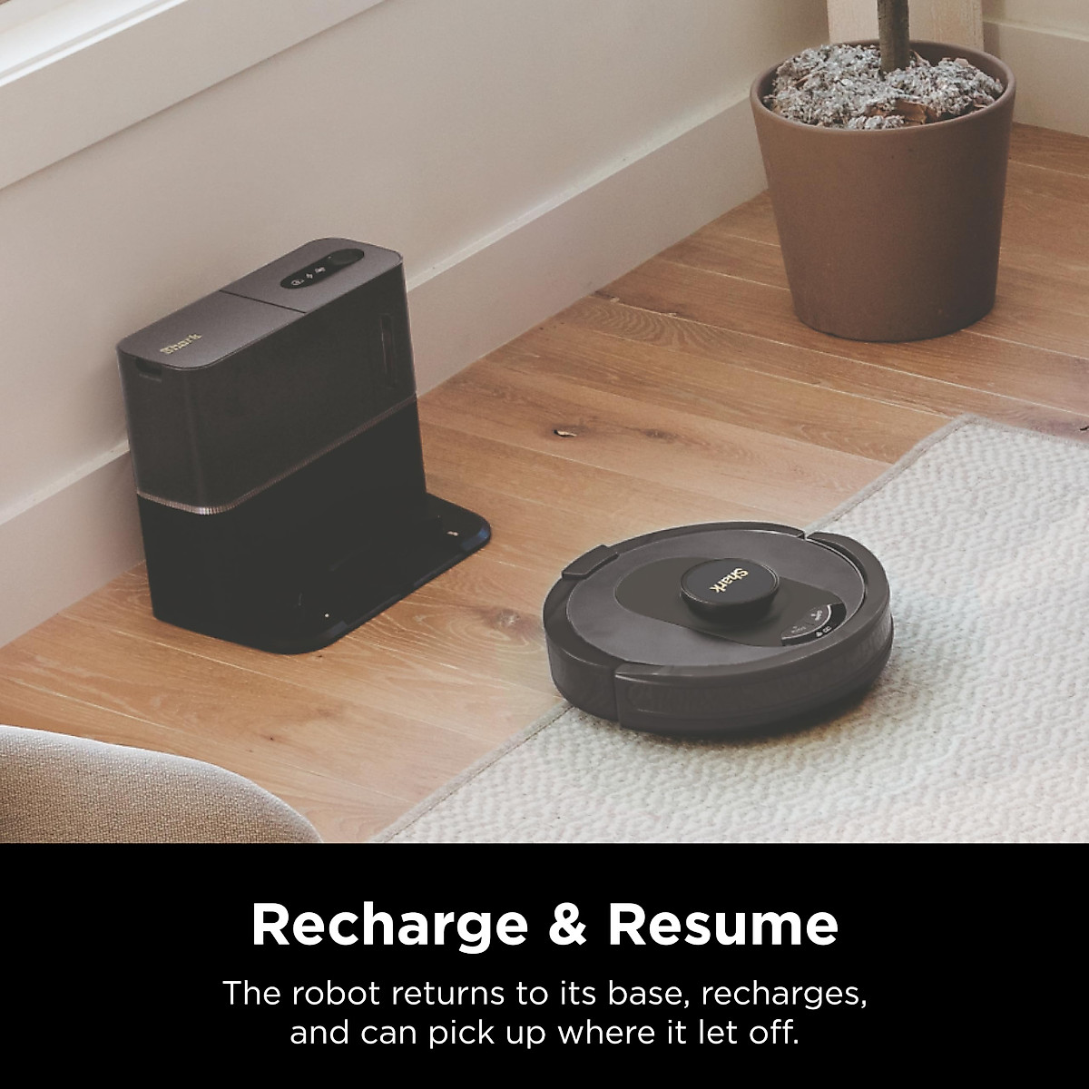 Shark AV2501S AI Robot Vacuum with HEPA Self-Empty Base, Bagless, 30-Day Capacity, LIDAR Navigation, Perfect for Pet Hair, Compatible with Alexa, Wi-Fi Connected, Black