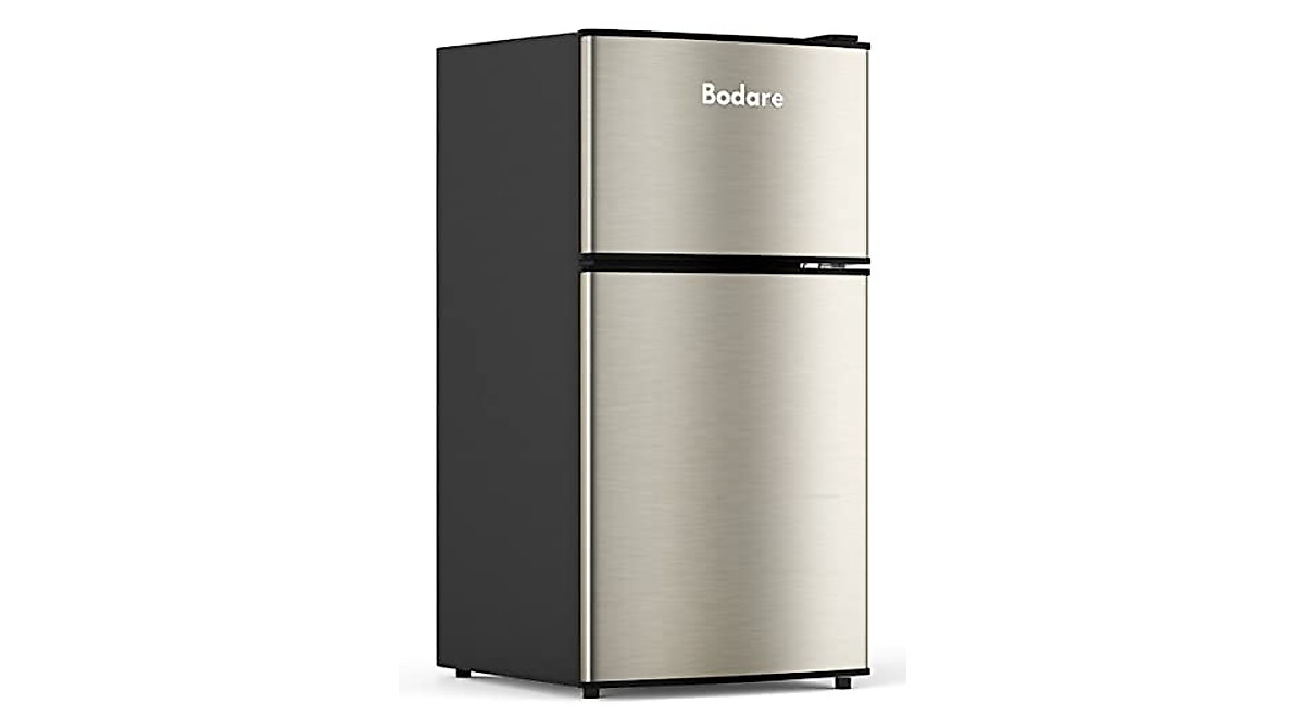 Bodare 3.2 Cu.Ft Quiet Mini Fridge with Freezer | Energy Efficient