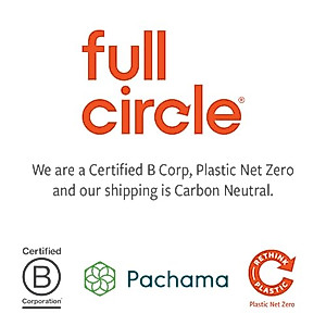 Full Circle Be Good Bamboo Handle Dish Brush – Sustainable Kitchen Cleaning with Tough Bristles - Natural Dish Scrubber & Cast Iron Cleaner - Long Handle Brush for Dishes, Pots, and Pans, White