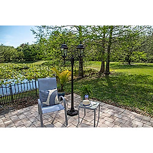 Kenroy Home 93434ORB Villa Lanterns, 2 Light Portable Post, Oil Rubbed Bronze