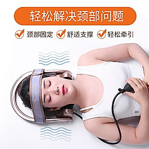 BailingDS Portable Neck Pillow for Neck Care Air Cushion Neck Traction Neck Pillow Portable Neck Neck Traction Device Cervical Neck Care Device Cervical Traction (Gold)