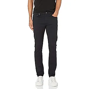 Amazon Essentials Slim Fit Khaki Pants for Men, 5-Pocket Stretch Twill 31W x 30L, Black