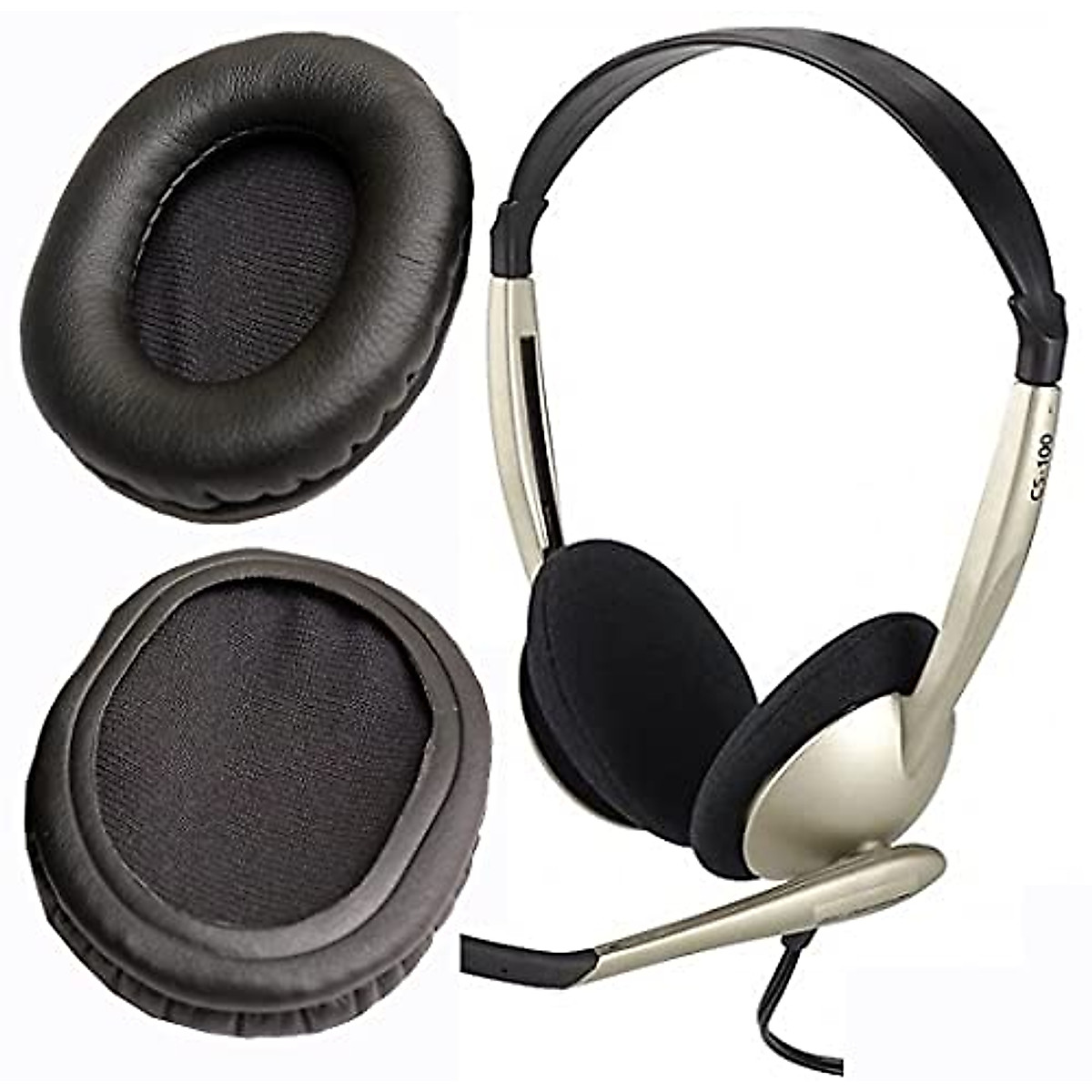 V-MOTA Earpads Compatible with Koss CS100 CS80 CS95 CS90 CS100-USB Headphones,Replacement Leather Cushions Repair Parts (1 Pair)