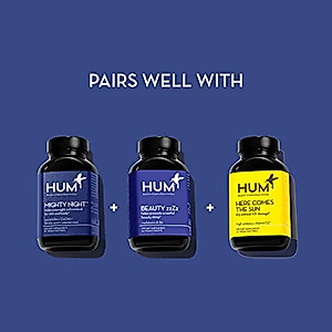 HUM Mighty Night - Nighttime Skin Supplement with Moisturizing Ceramides + Anti Aging CoQ10 and Ferulic Acid to Promote Skin Cell Turnover Overnight - Nighttime Beauty Vitamins for Women (60 Softgels)