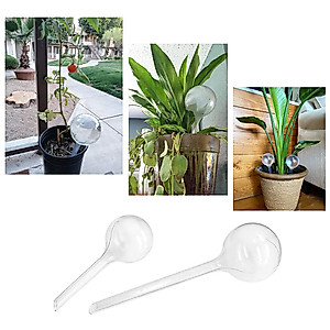 Irrmshr 10 Pack Clear Plant Watering Globes,Plastic Self Watering Bulbs for Indoor Plants,Garden Water Device Automatic Plant Waterer Indoor Outdoor