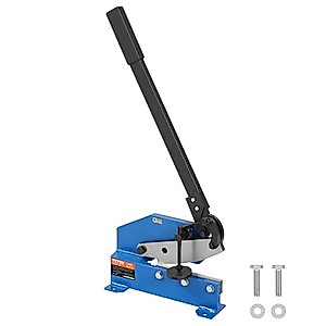 VEVOR Hand Plate Shear 8", Manual Metal Cutter Cutting Thickness1/4 Inch Thick Max, Metal Steel Frame Snip Machine Benchtop 7/16 Inch Rod, for Shear Carbon Steel Plates and Bars , Blue