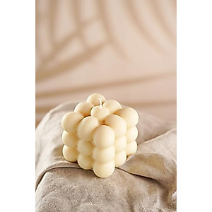 Bubble Candles White Handcrafted Natural Soy Wax Modern Family Life, Special Day's, Home Use and Gifting, Aesthetic Home Decor Candles