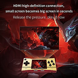 2021 Upgraded Opening Linux Tony System Handheld Game Console , Retro Game Console with 64G TF Card Built in 2500 Classic Games, Portable Video Game Console of 3 Inch IPS Screen (Red)
