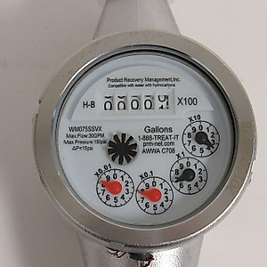 PRMFiltration 3/4 Inch NPT 304 Stainless Steel Totalizing Water Meter