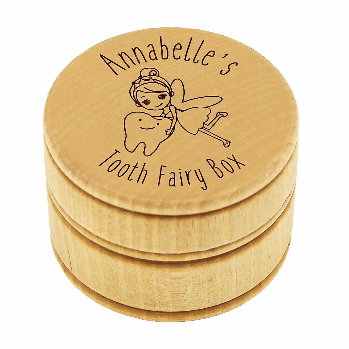 My Personal Memories Custom Personalized Wood Tooth Fairy Keepsake Box Holder for Boy or Girl - Monogrammed and Engraved