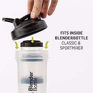 BlenderBottle GoStak Twist n' Lock Storage Jars, 4-Piece Starter Pak, Green