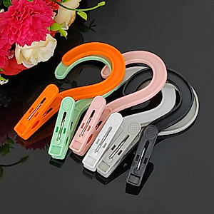 Laundry Hooks Boot Hangers Plastic Clothes Pins Hanger Clips for Bathroom Travel Portable Multicolor (24Pcs)