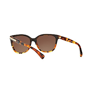 Coach HC8132 Sunglasses, Black Tortoise Gradient/Brown Gradient Polarized, 57 mm