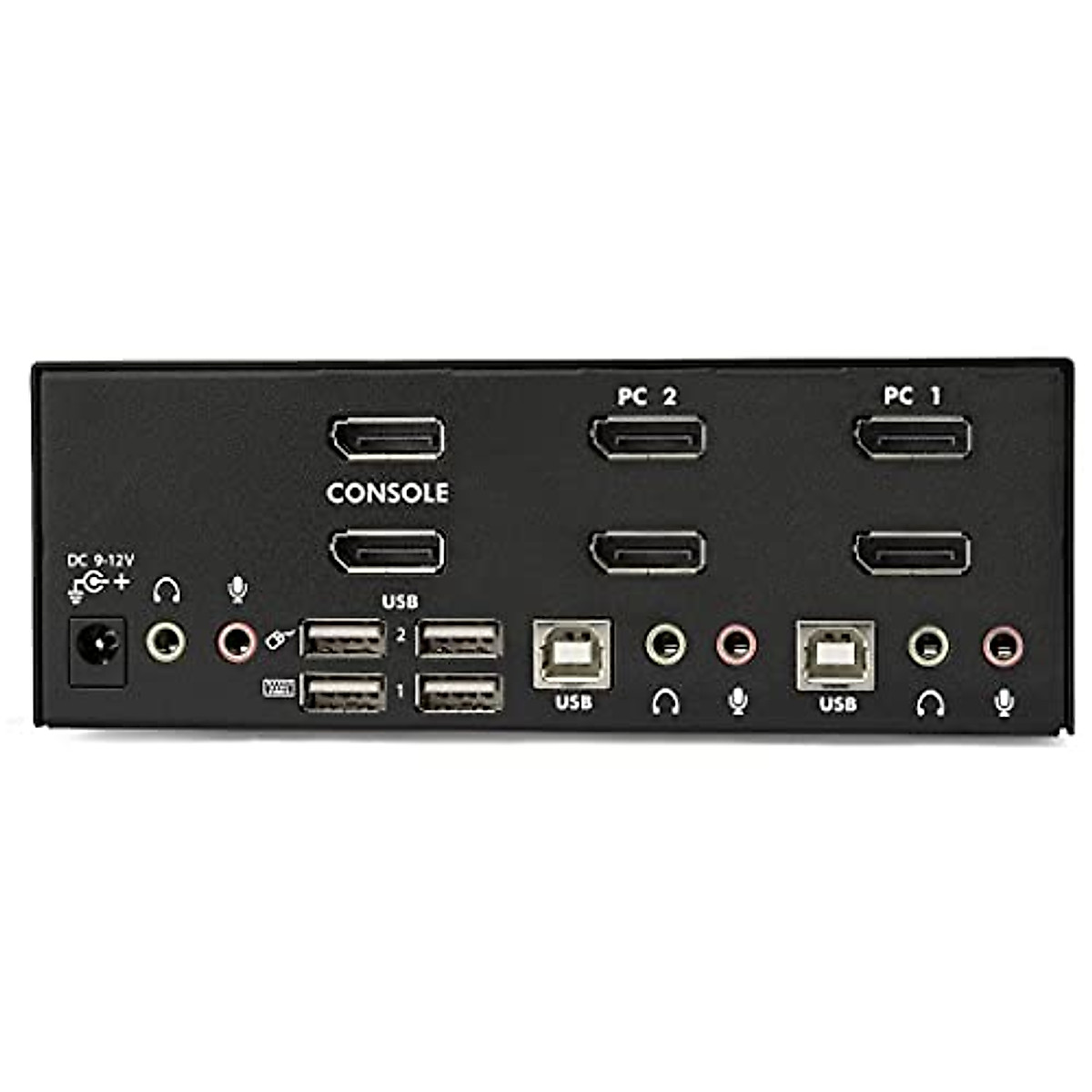StarTech.com Dual Monitor DisplayPort KVM Switch - 2 Port - USB 2.0 Hub - Audio and Microphone - DP KVM Switch , TAA (SV231DPDDUA)