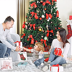 DYaprigo 16 Pieces Small Clear PVC Gift Bag with Handles, Reusable Plastic Gift Wrap Tote Bag, Retail Merchandise Favors Bags for Gifts Wrapping, Shopping Boutique Wedding Birthday Baby Shower Party Favor (7.87" x 7.87" x 3.15")