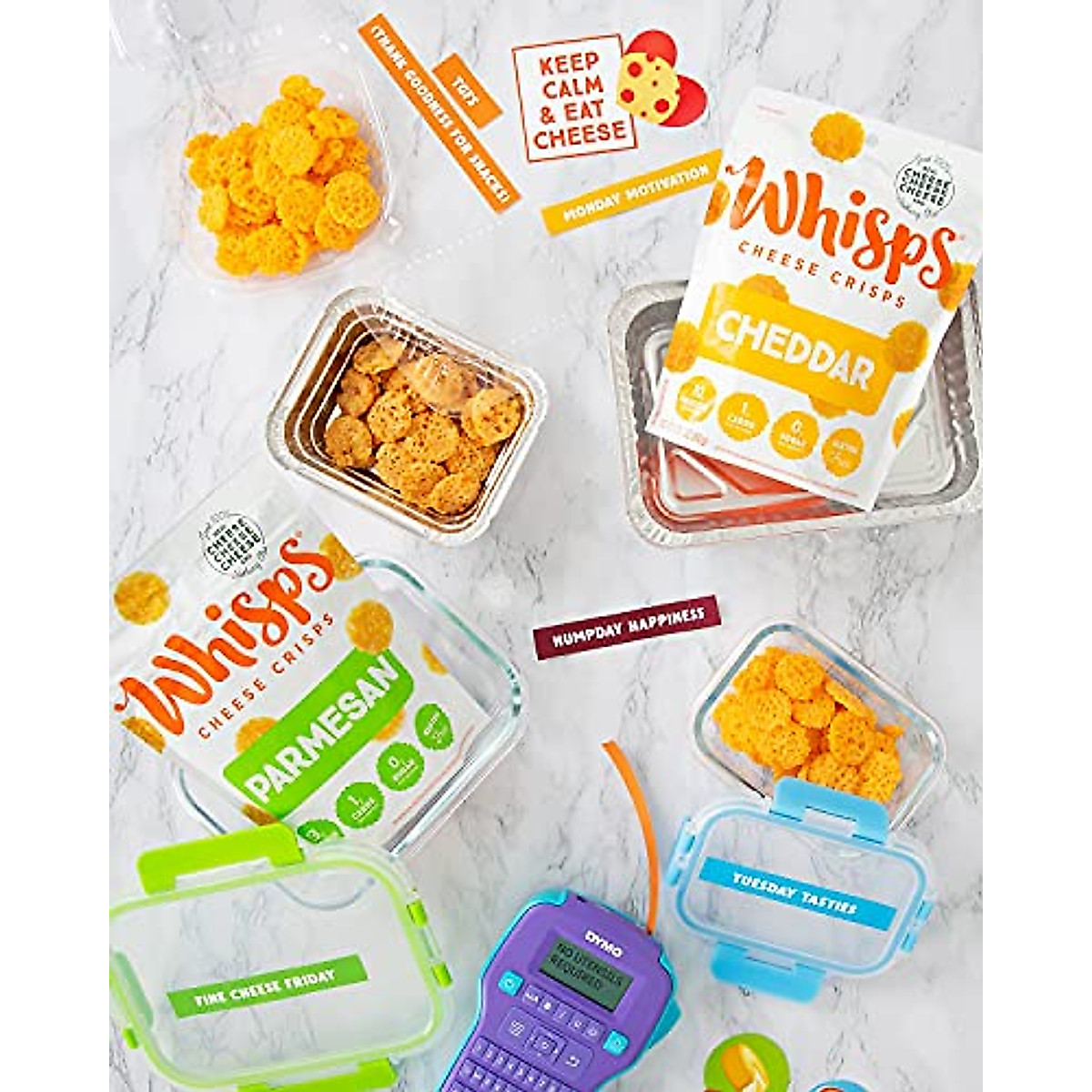 Whisps Cheese Crisps - Parmesan Cheese Snacks, Keto Snacks, 13g of Protein Per Serving, Low Carb, Gluten & Sugar Free, Great Tasting Healthy Snack, Parmesan Chips, All Natural Cheese Crisps - Parmesan, 9.5 Oz (Pack of 2)