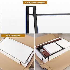 FPIGSHS Ladder Bookcase for Computer Desktop, 2-Tier Multipurpose Countertop Hutch Bookshelf, Multi-Function Storage Display Shelf Organizer Rack for Home Dorm Office Supplies (115CM)
