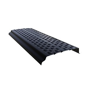 E-Z GUTTER EZS610 Shield Gutter Guard, Louvered, Black