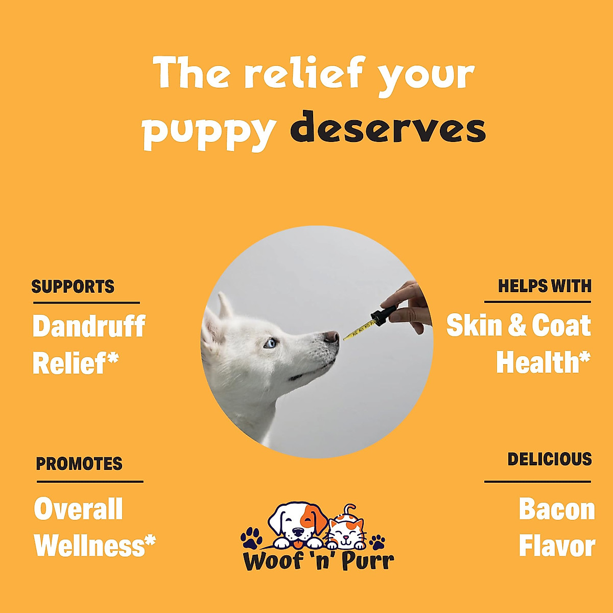 Natural Dog Dandruff Treatment - Supports a Health Skin & Coat, & Dandruff Relief - Dog Dry Skin - Dog Dry Skin Treatment - Dog Skin and Coat Supplement - Skin and Coat Supplement for Dogs - 1 fl oz