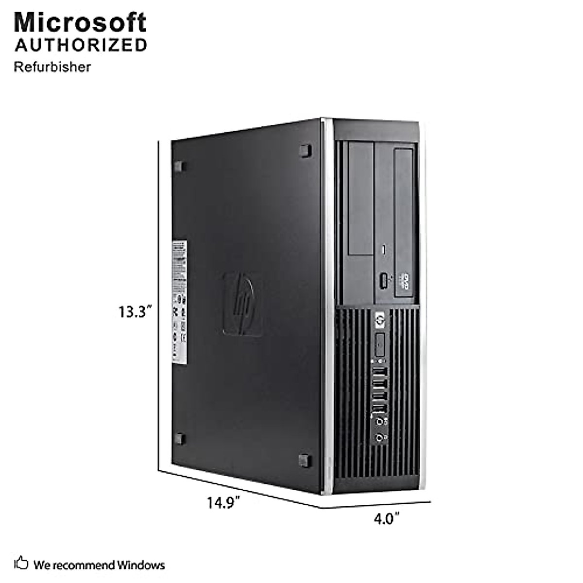 HP Elite 8300 SFF Small Form Factor Business Desktop Computer, Intel Quad-Core i7-3770 up to 3.9Ghz CPU, 8GB RAM, 256GB SSD, DVD, USB 3.0, Windows 10 Professional (Renewed)