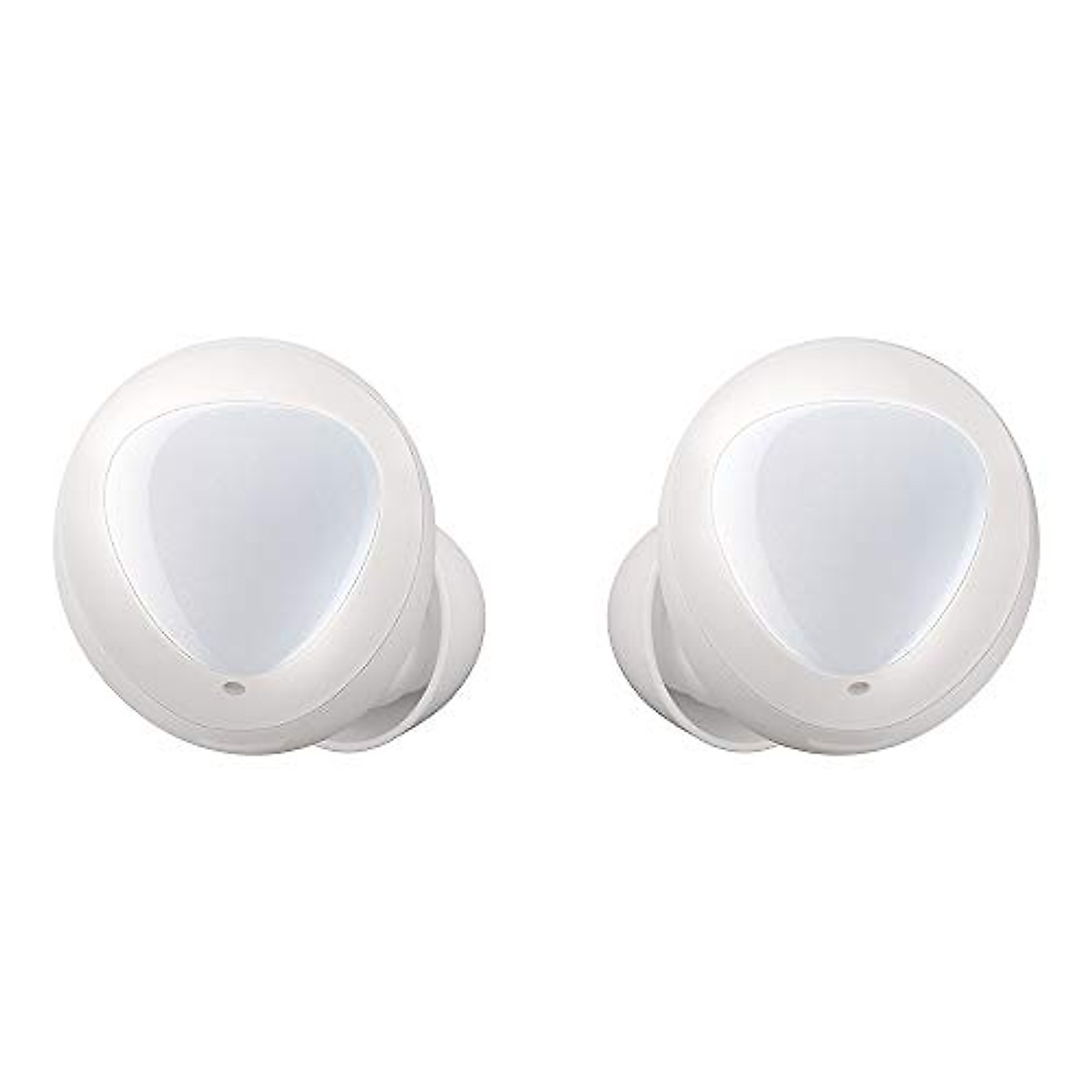 SAMSUNG Galaxy Buds 2019, Bluetooth True Wireless Earbuds (Wireless Charging Case Included), Black - International Version, No Warranty (Buds + Fast Wireless Charging Pad Bundle, White)