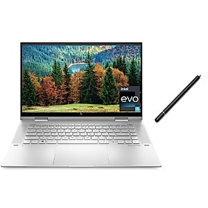 HP Envy 15.6” FHD 2-in-1 Touchscreen Laptop | Intel Core i5-1240P | Intel Iris Xe Graphics | 12GB RAM | 256GB SSD | Backlit | Fingerprint | Windows 11 Home | Bundle with Stylus Pen