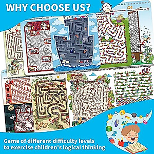 Elfew 2 Pack Reusable Activity Game for Kids Ages 4-8, 8-12,Travel Games Include 56 Different Game,1-2 Players,Toy & Learning Tool for Road Trip Airplane Activity