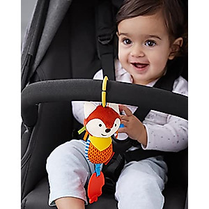 Skip Hop Bandana Buddies Baby Activity & Teething Toy Gift Set with Multi-Sensory Rattle & Textures, Fox