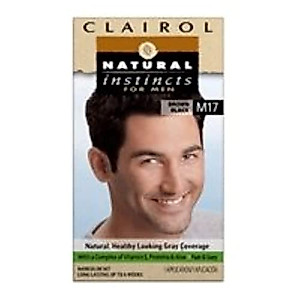 Clairol Natural Instincts for Men Hair Color, Brown Black (M17)