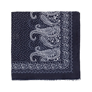 MELIFLUOS DESIGNED IN SPAIN Scarf for Men Lightweight Paisley Fashion Scarves Man Gentleman Summer Fall Spring (MFS02)