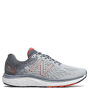 New Balance mens 680 V7 Running Shoe 10.5 Grey/Ghost Pepper/Black