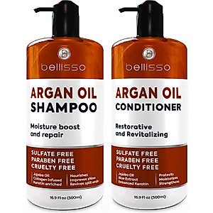 BELLISSO Moroccan Argan Shampoo, Conditioner Set and Hair Mask
