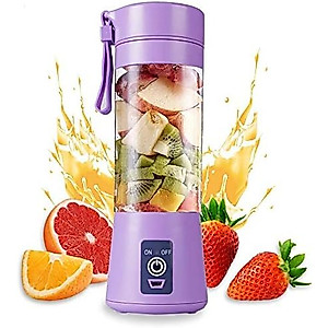 Licuadoras portatil para batidos, y batidos con escala, licuadora personal Recargabe con USB. (Purple)