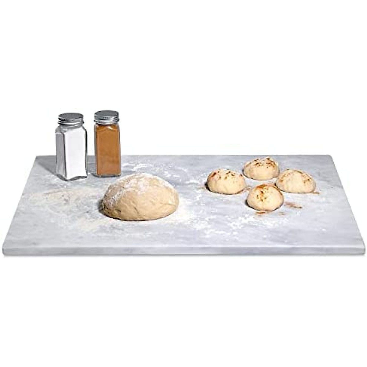 Marble Pastry Board (12 x 18 Inches) - Marble Serving Tray for Cheese| Pastries | Bread - Large Black Marble Slab for Cake Display Marble – Sleek Design & Non Slip Rubber Feet