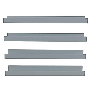 Kiera Grace Edge Floating Photo Frame Shelf-Cloud, 23" x 4", Set of 4 Wall Organization, Light Grey