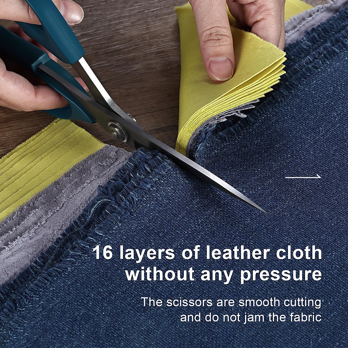 Heavy Duty Scissors All Purpose, Professional Fabric Scissors Sewing Shears, 9.5 Inches Ultra Sharp Craft Scissors for Office (Red)