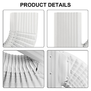 Downspout Gutter Upright Y Connector 3x4 Right White & 1 Downspout Gutter Strap 3x4
