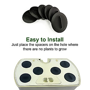 25 Pack Plant Spacer Compatible with aerogarden spacers,for Indoor Hydroponics Growing System and AG Garden Cover Accessories,Espaciador de plantas,Black