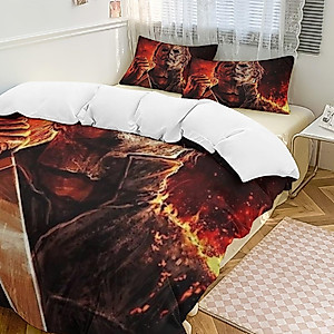 Pbunlkl Michael Killer Myers 3-Piece Bedding Set Duvet Cover Pillow Shams Set Soft Lightweight Comforter Cover Set 102"x90"