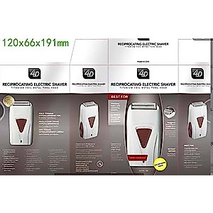 Electric Shaver Titanium Double pro Foil Metal Tool Head 4D Smooth Precision Shaver For Mens Womens Cordless Stubble Close Shave Trimmer Bald Head Barber Travel Size Razor For Head Face Beard Washable