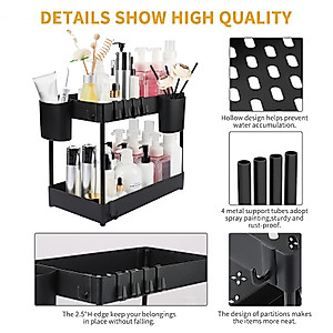 Fegat Under Sink Organizer,Bathroom Organizer Shelf Holder,Under Kitchen Sink Storage, 2-Tier Cabinet,Under Cabinet Storage for Kitchen, Bathroom, Countertop, Office For Home organization