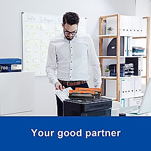 TN760 Toner Cartridge Replacement Compatible for Brother TN760 TN-760 TN730 to Use with HL-L2350DW HL-L2395DW HL-L2390DW HL-L2370DW MFC-L2750DW MFC-L2710DW DCP-L2550DW (Black,2 Pack)