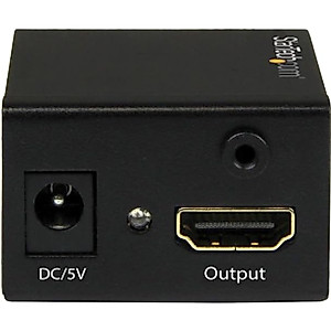 StarTech.com 115 ft/35 m HDMI Signal Booster - 1080p Signal Repeater - HDMI Inline Amplifier & Extender - 7.1 Audio Support (HDBOOST), Black