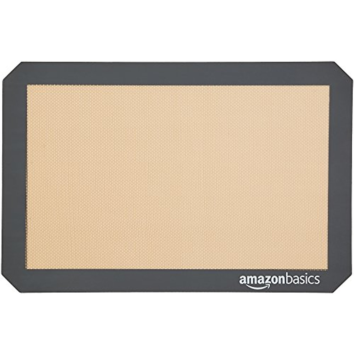 Amazon Basics Silicone, Non-Stick, Food Safe Baking Mat, Pack of 3, Beige/Gray, Rectangular, 16.5" x 11.62"