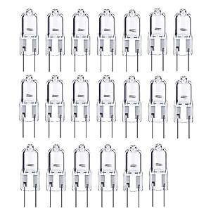 10x G6.35 12V 50-Watt T4 Halogen GY6.35 Base 12-Volt Clear Dimmable Bulbs for Ceiling Lights,Cabinet Lights,Table Light